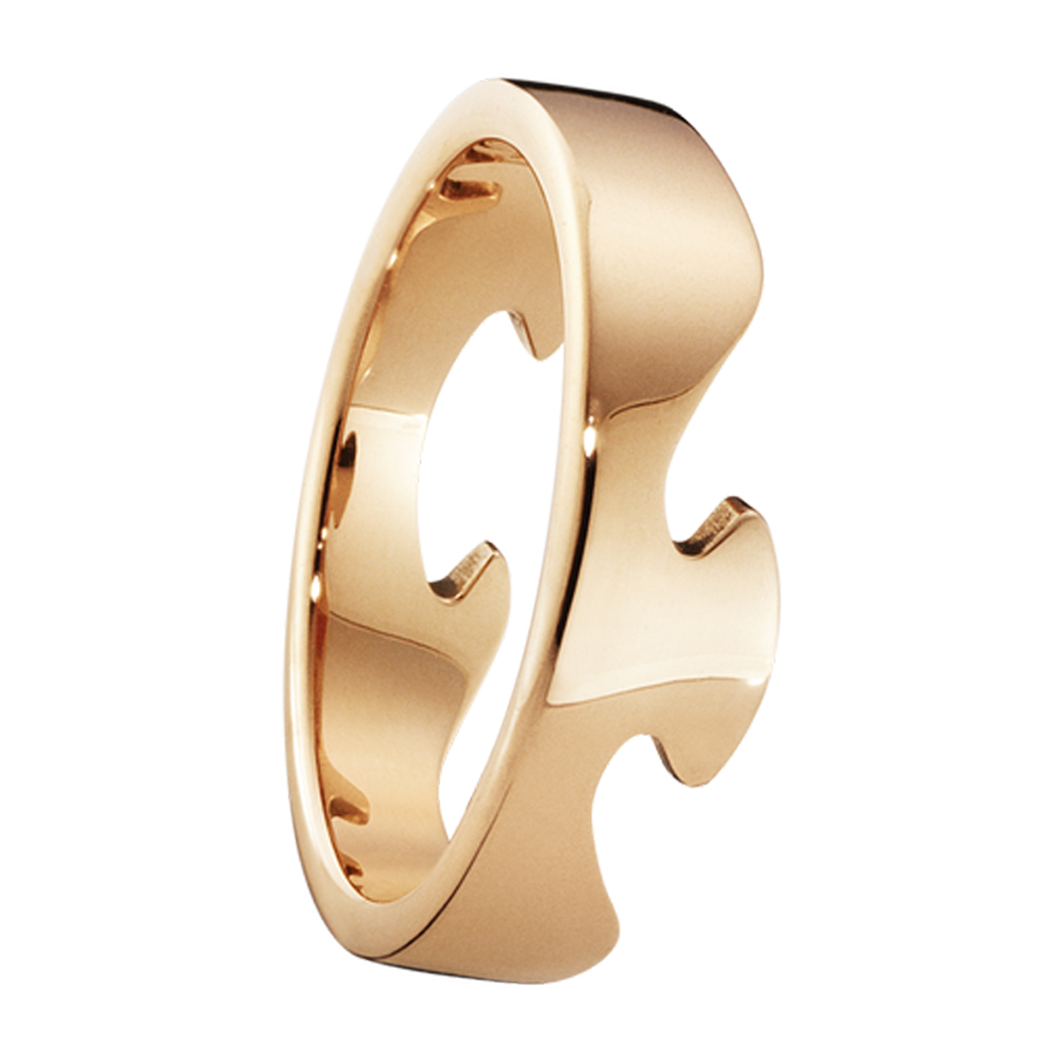 Georg Jensen, 18ct Rose Gold Polished Fusion End Ring - H. L. Brown