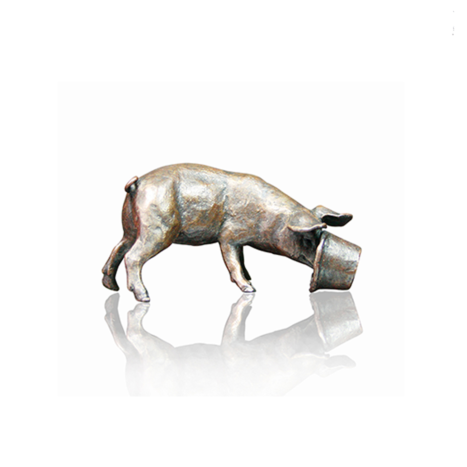 Little Pig Figurine by Richard Cooper Bronze - H. L. Brown