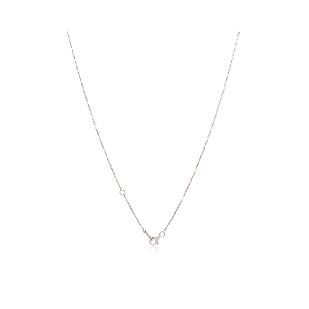 18ct White Gold Oval Shaped Emerald & Diamond Cluster Pendant & Chain ...