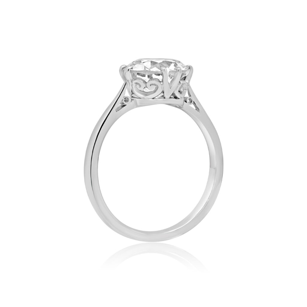 Vintage Single Stone Diamond Solitaire Ring: 2.11 carats - H. L. Brown